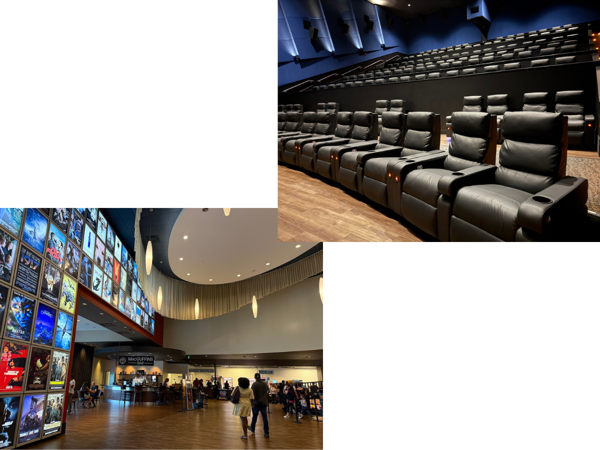 Now showing: cushy recliners at the mall movie theater - Store Reporter